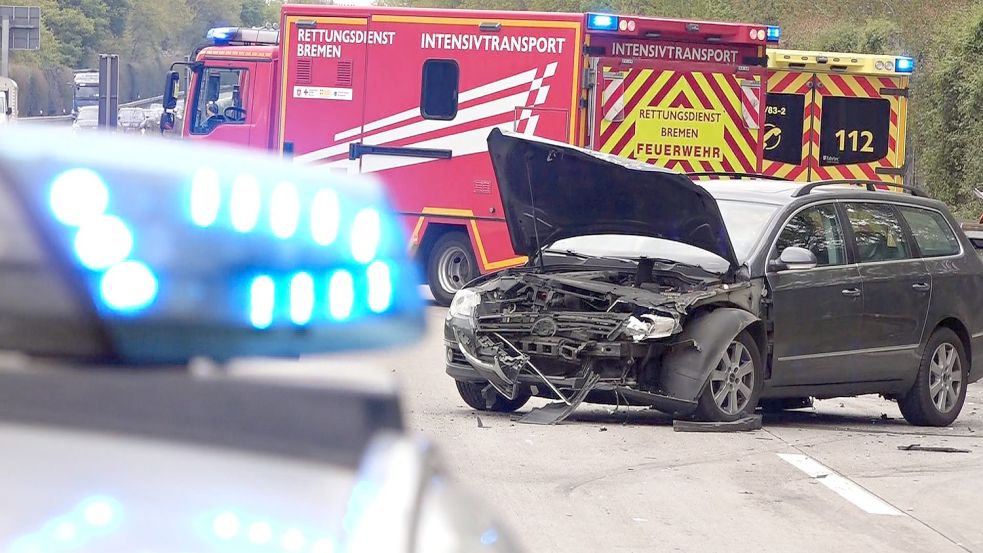 Neun Verletzte bei Unfall auf A27 in Bremen - Ostfriesen-Zeitung