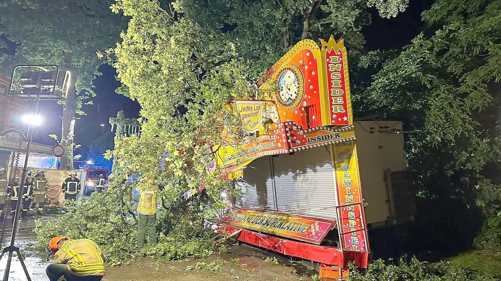 Unwetterschaden: Eiche stürzt in Losbude der Großefehntjer ...